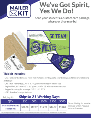 Full Color Cotton Face Mask and Small Pennant Mailer Kits – Pop! Promos